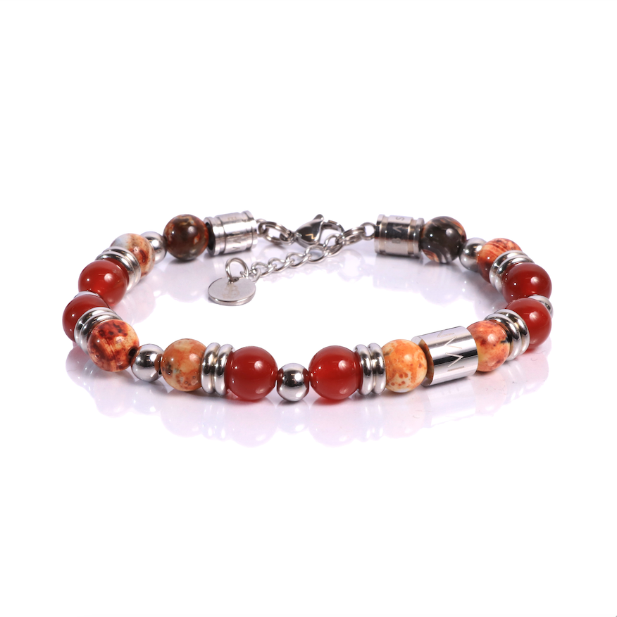 Bracciale in pietra dura con gancio in acciaio by Ivan Basile - Modello BG806C